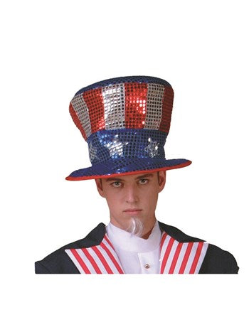 Sequin Uncle Sam Top Hat | Costume-Shop.com — The Costume Shop