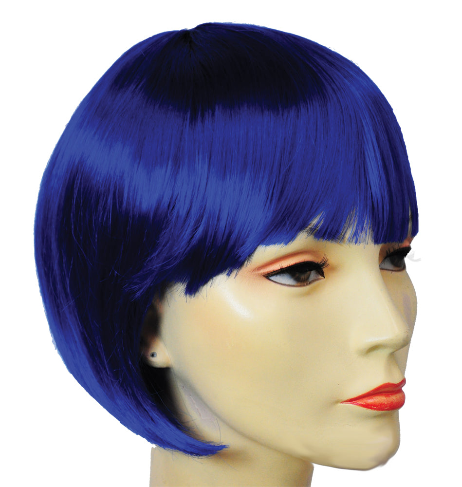 Lulu Royal Blue Flapper Wig — The Costume Shop