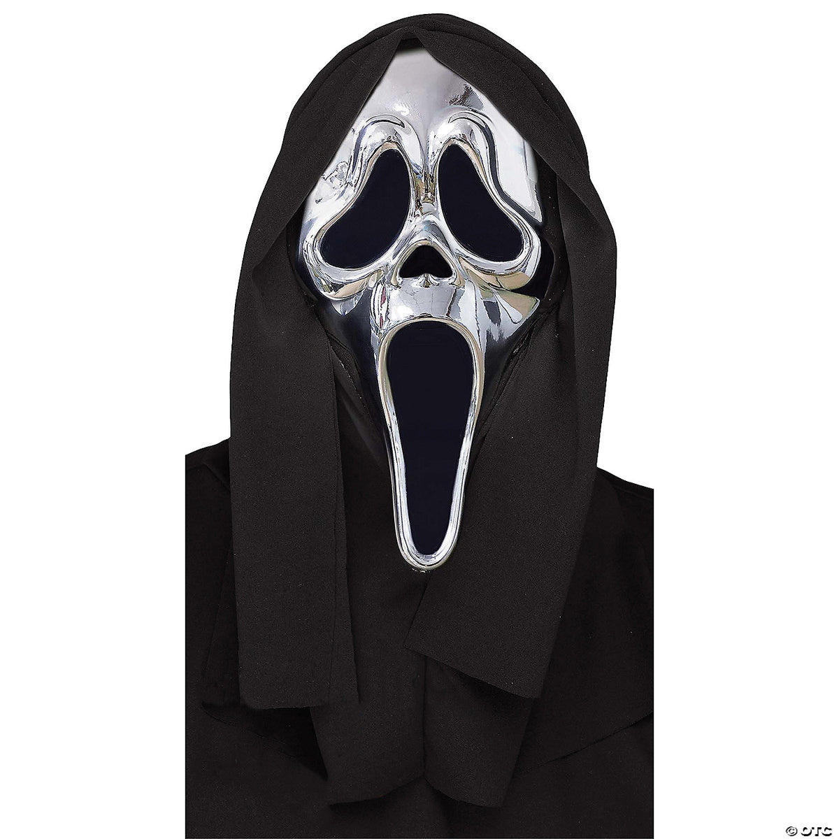 Adult Ghost Face Silver Chrome Mask — The Costume Shop