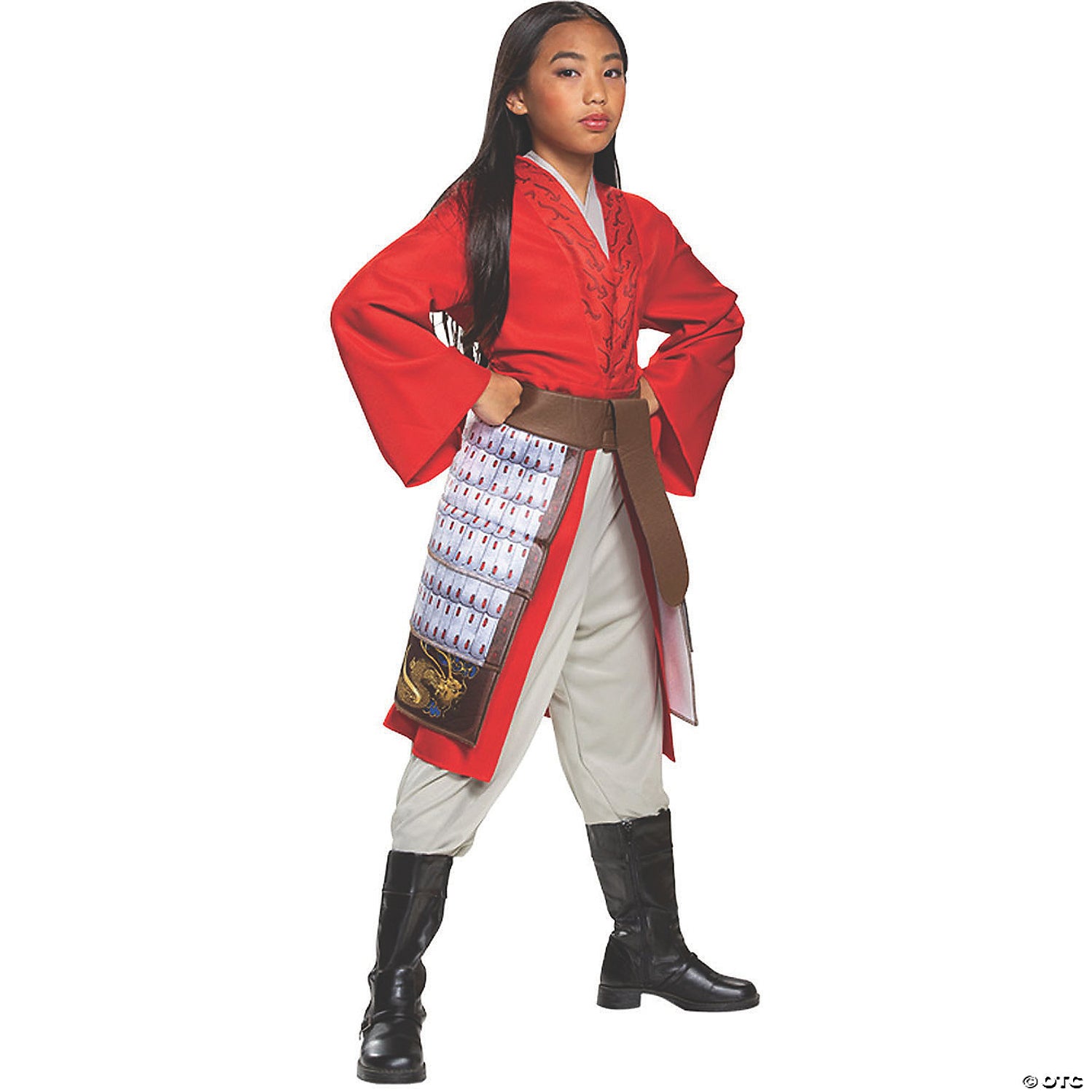Girl's Deluxe Mulan Hero Red Dress Costume — The Costume Shop