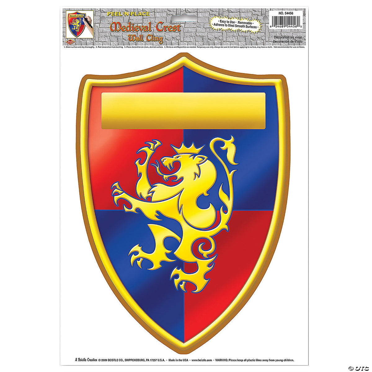 Medieval Crest Wall Cling — The Costume Shop