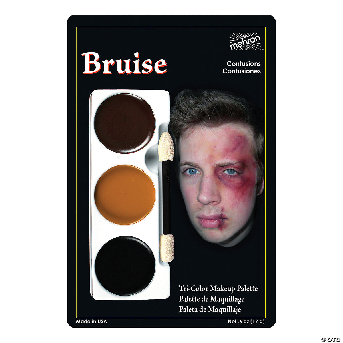 Mehron Bruise Tri-Color Makeup Palette — The Costume Shop