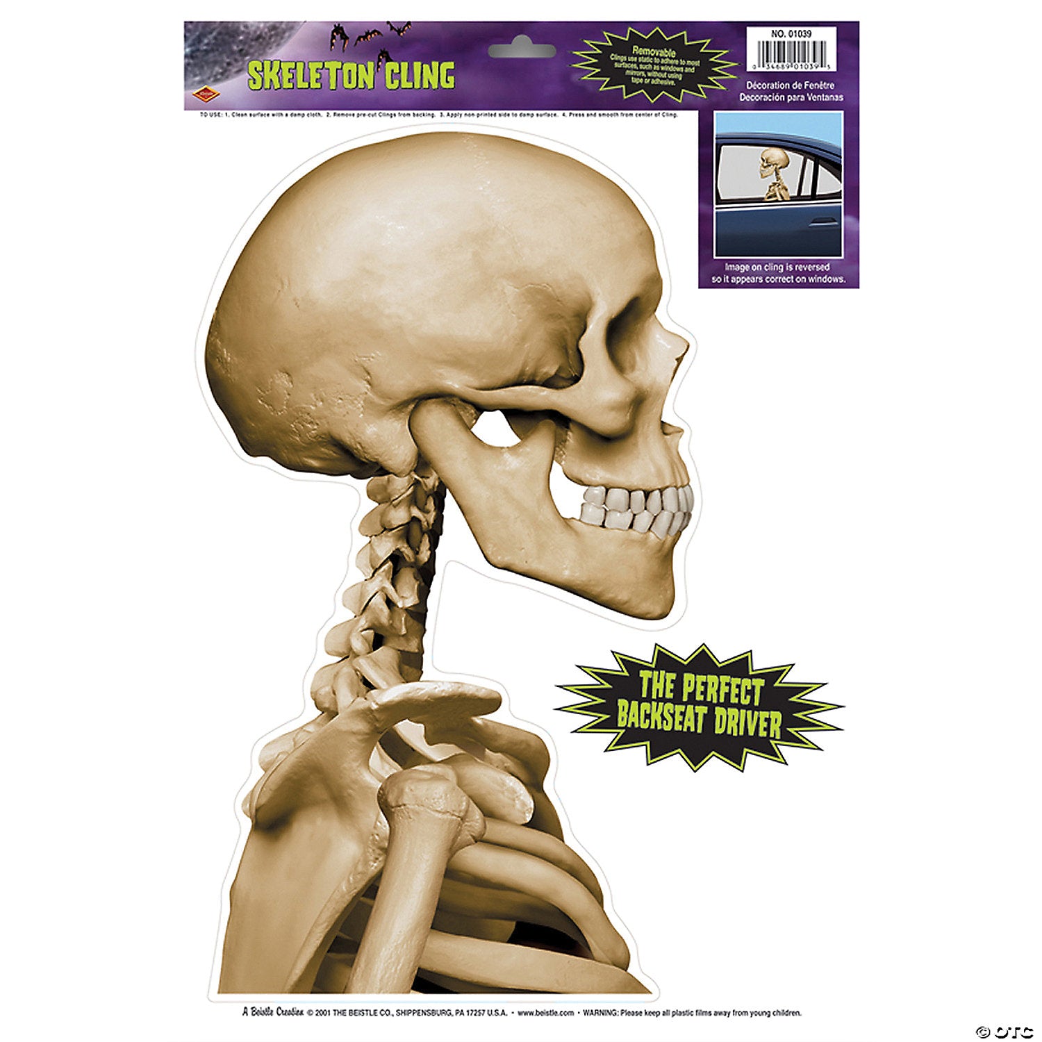 Skeleton Car Cling | Costume-shop.com — The Costume Shop