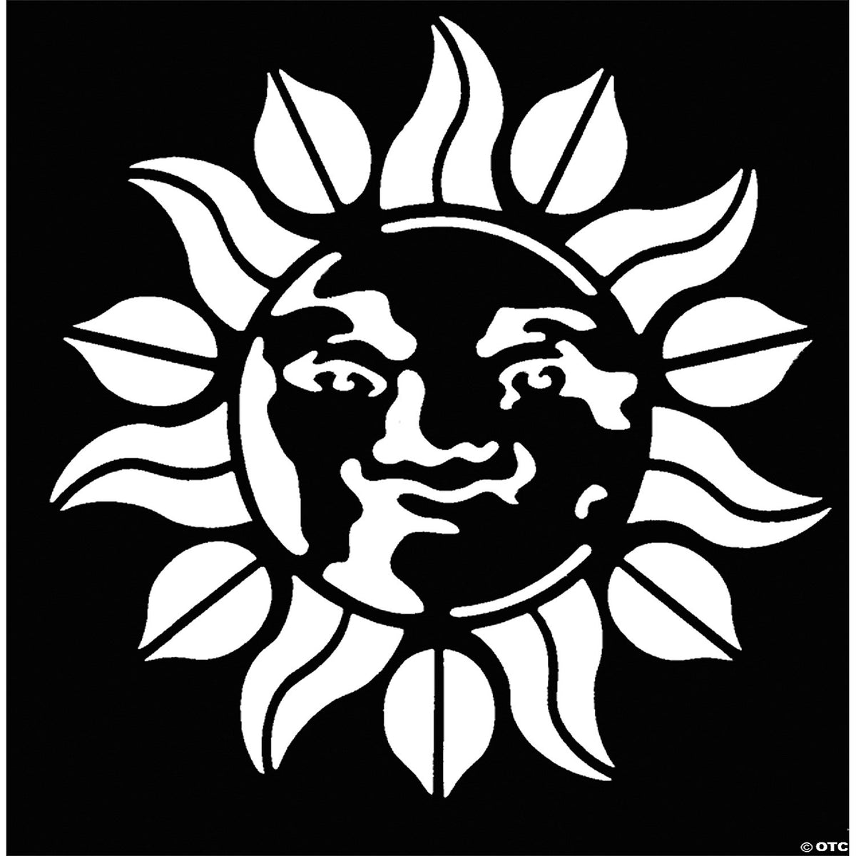 Stencil Sun Brass — The Costume Shop