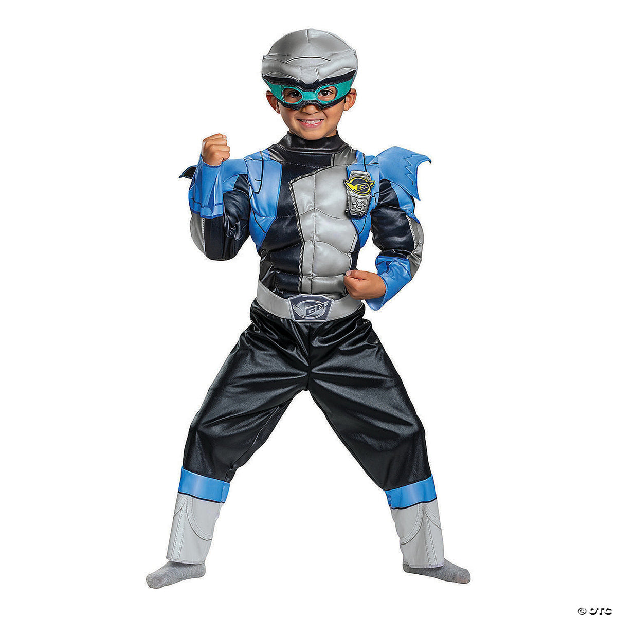 Toddler's Muscle Silver Ranger Beast Morphers Costume — The Costume Shop