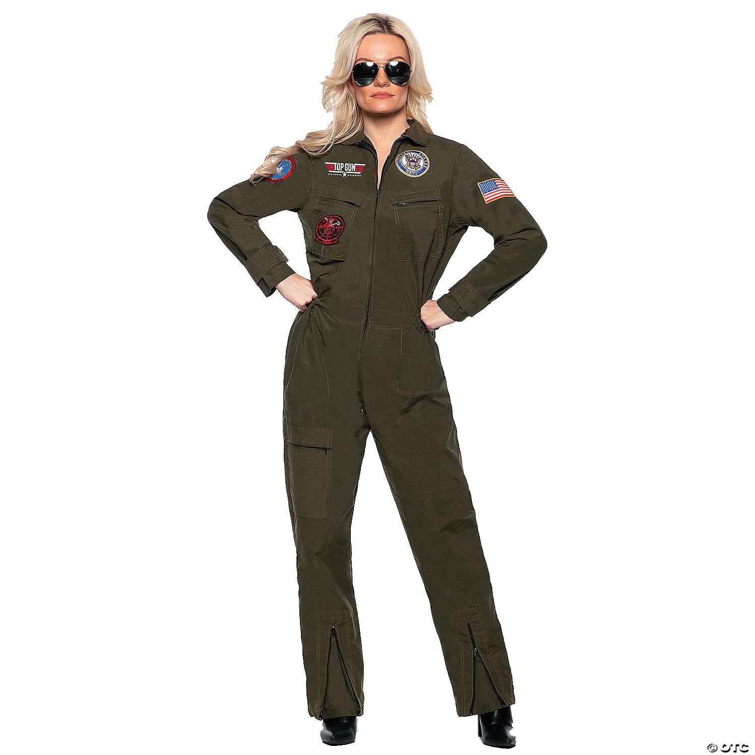 Women's Navy Top Gun Jumpsuit | Costume-Shop.com — The Costume Shop